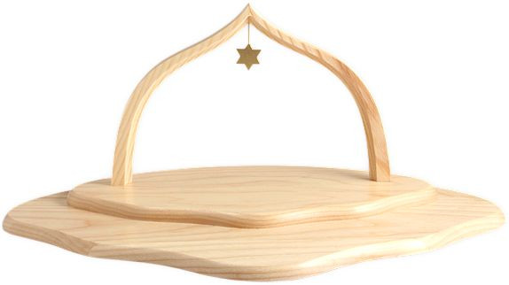 Blank Wolke mit 2 Etagen und Spitzbogen, natur für 98,70