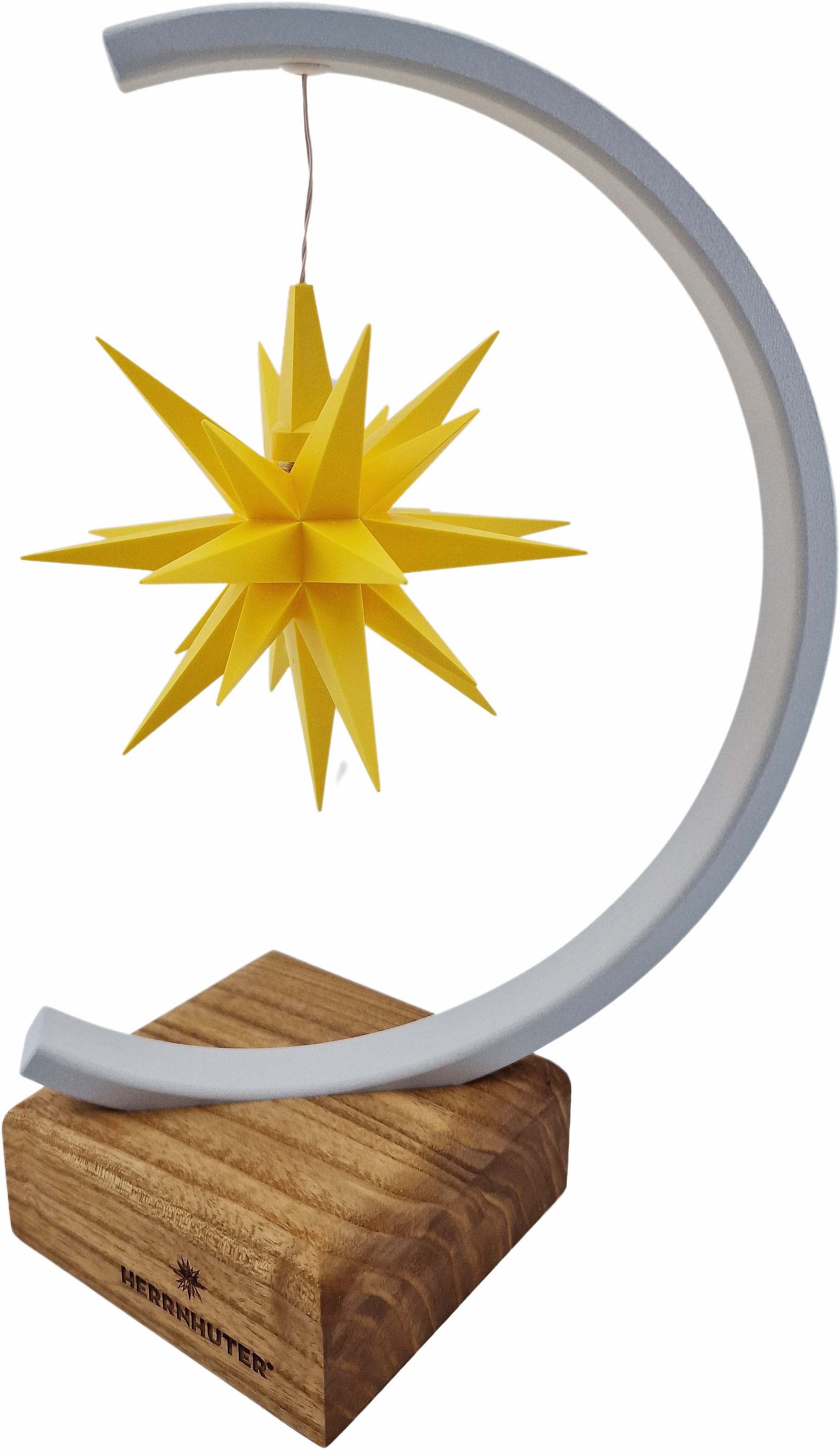 Herrnhuter Sternenbogen Metalldesign - weiß-glitter, Stern A1e gelb für 99,50