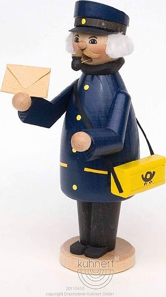 Drechslerei Kuhnert Räuchermann Postbote, farbig für 39,00