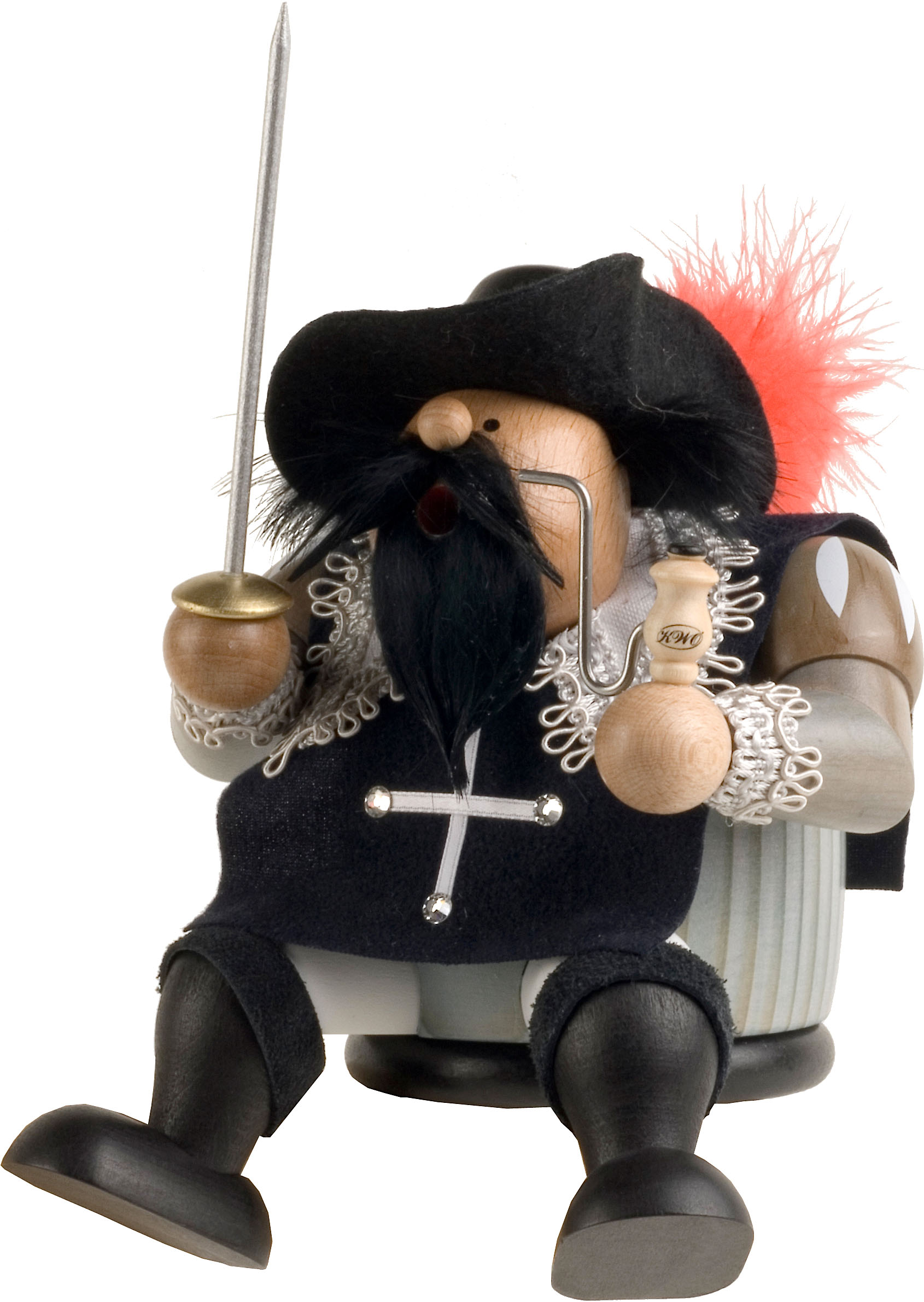 KWO Räuchermann Kantenhocker Musketier Athos - Die Dicken für 138,60