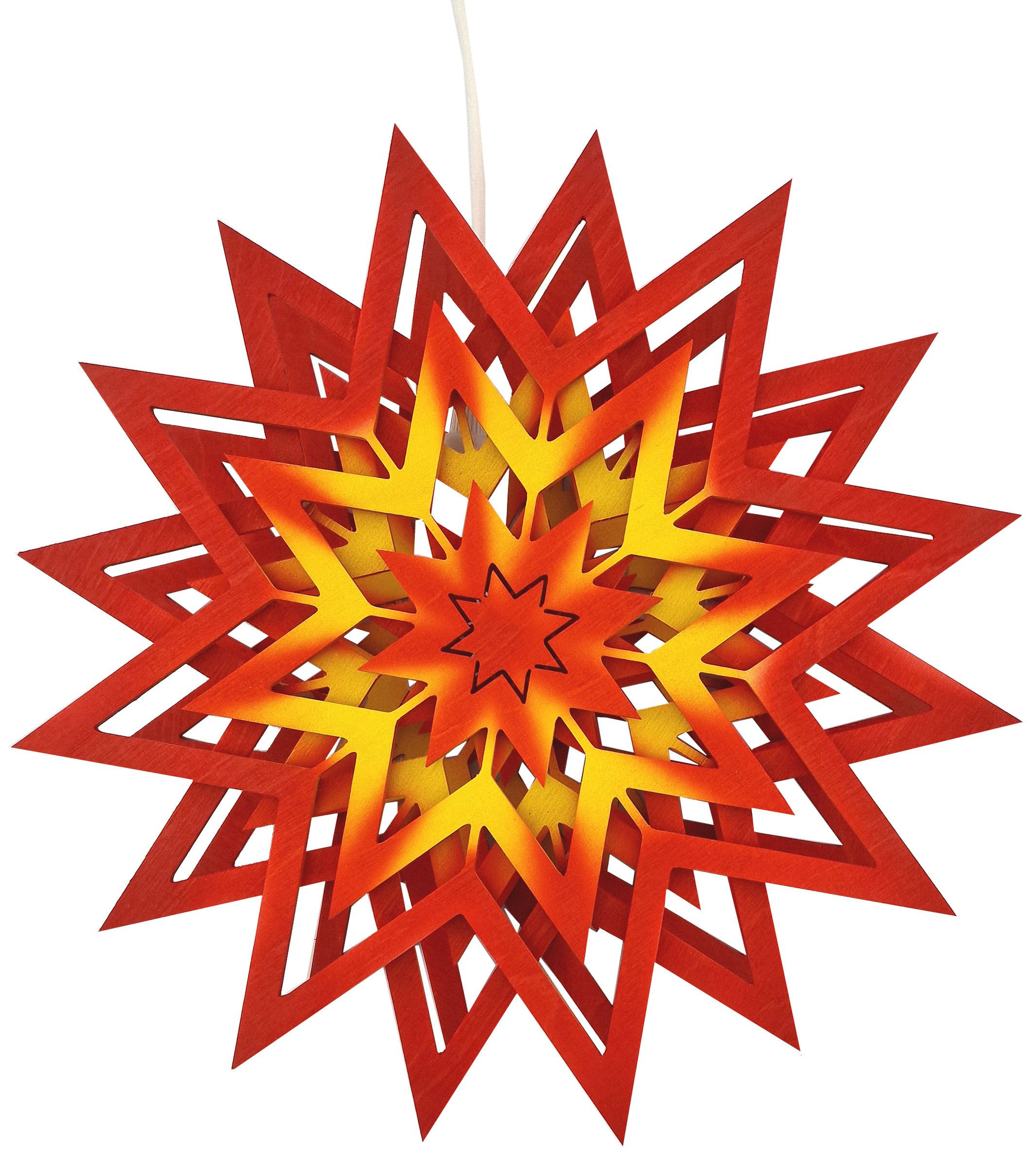 Taulin beleuchtetes Fensterbild Stern, rot-gelb - 4 Sterne für 51,70